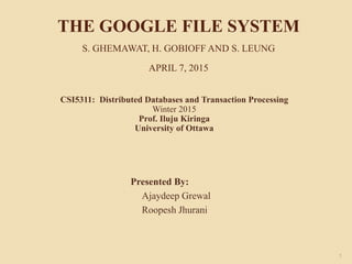 Google file system | PPTX