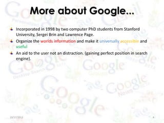 Google - Strategy Management | PPTX