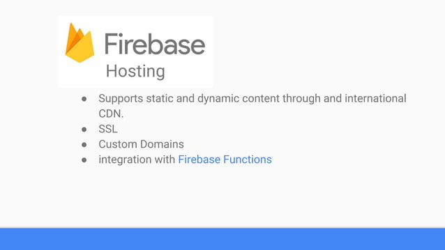 Google Firebase presentation - English | PDF