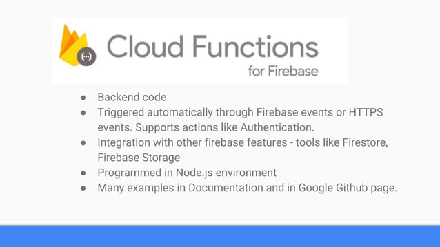 Google Firebase presentation - English | PDF