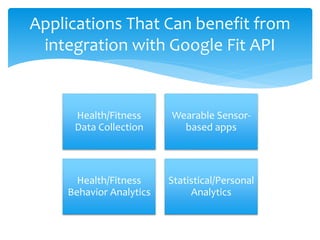 Google Fit, developer's view | PPTX