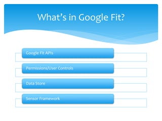 Google Fit, developer's view | PPTX