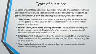 Google forms | PPTX