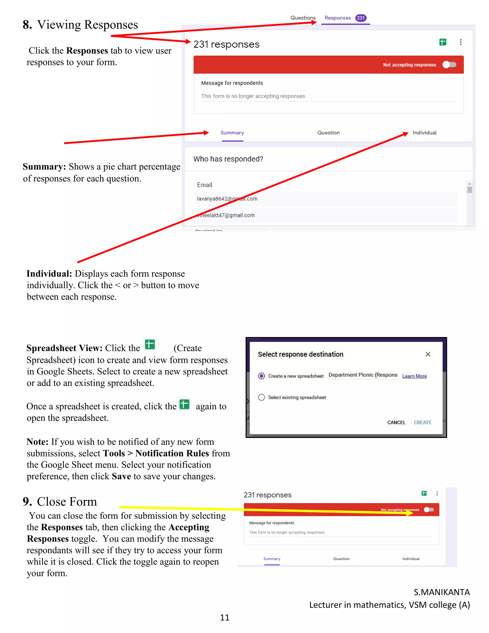Google forms, quiz preparation with google forms | PDF