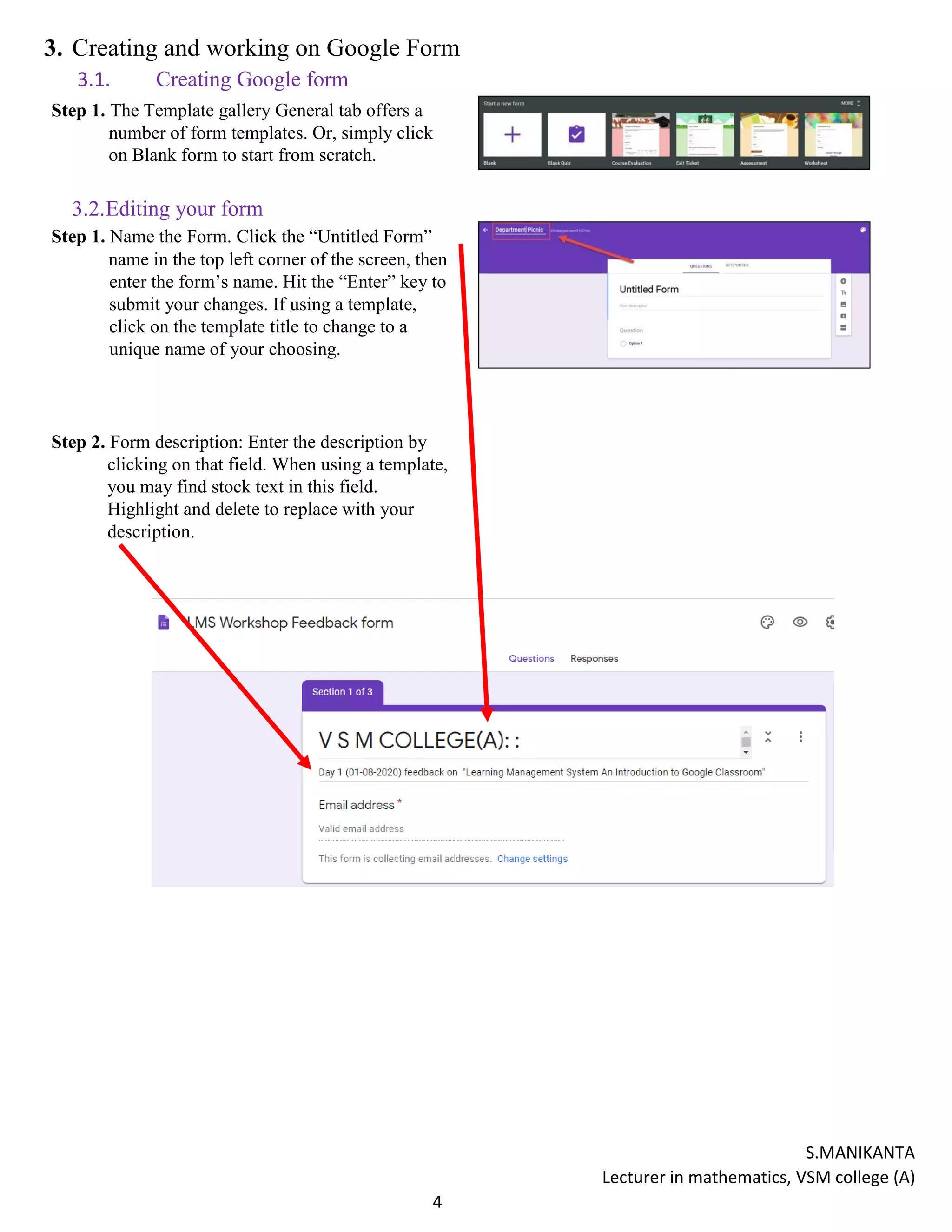 Google forms, quiz preparation with google forms | PDF