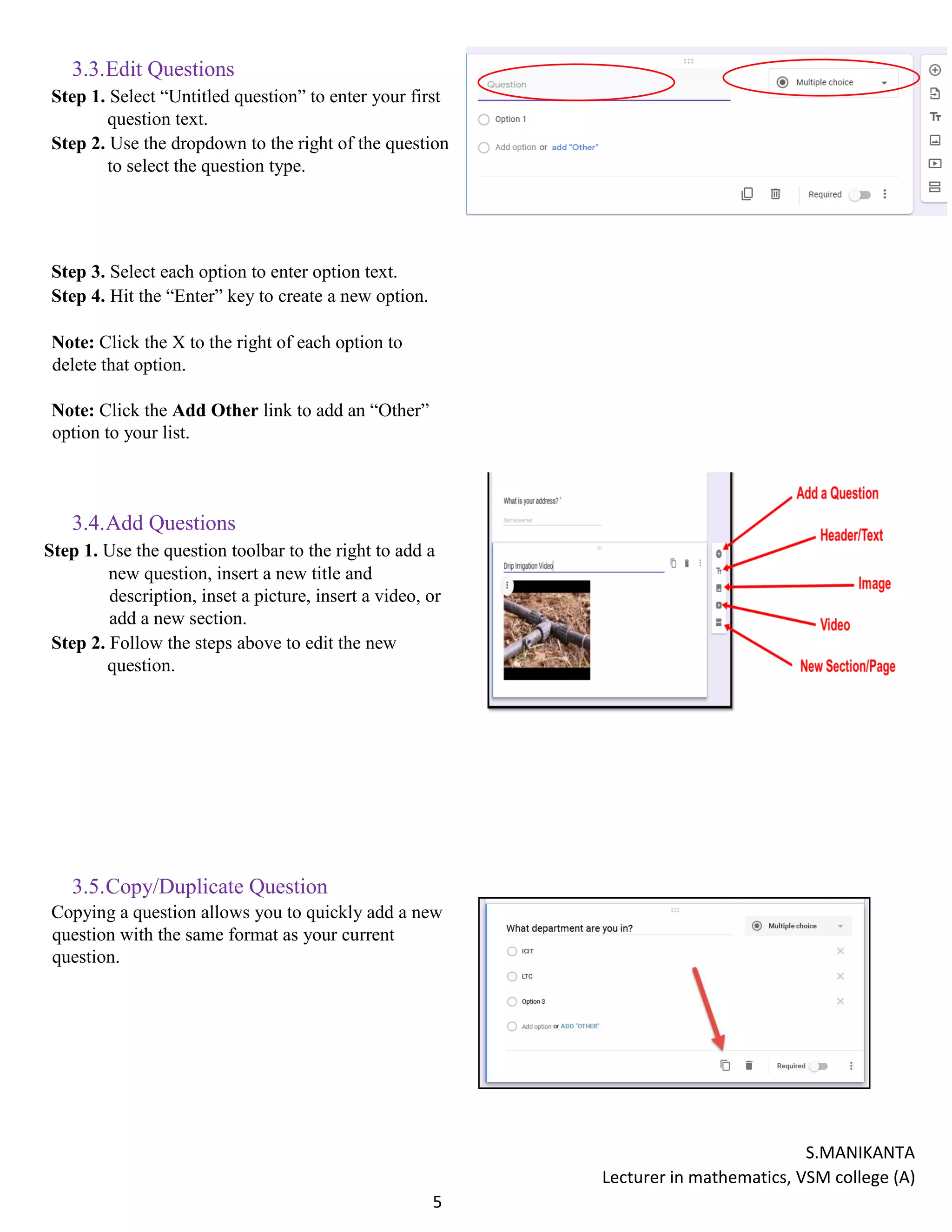 Google forms, quiz preparation with google forms | PDF