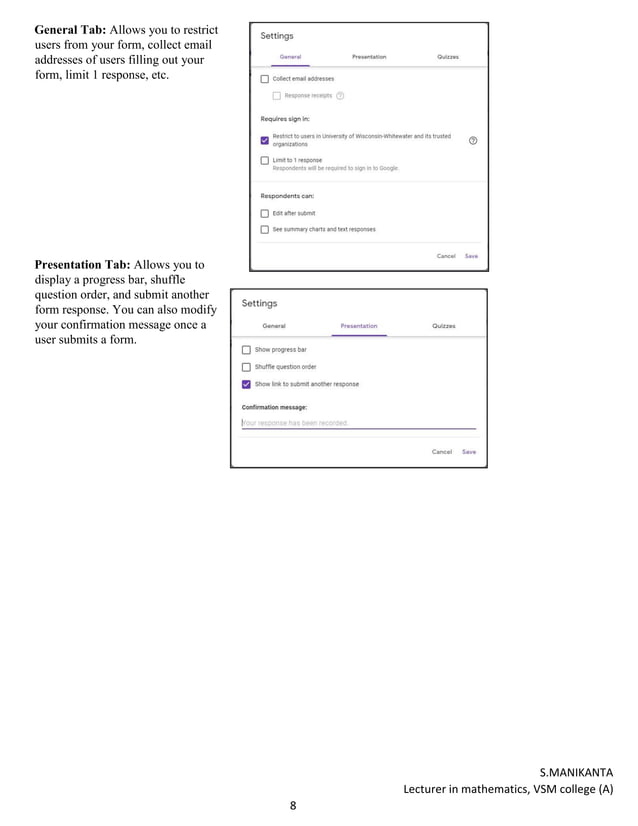 Google forms, quiz preparation with google forms | PDF | Search | Internet