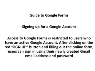 Google forms | PPTX