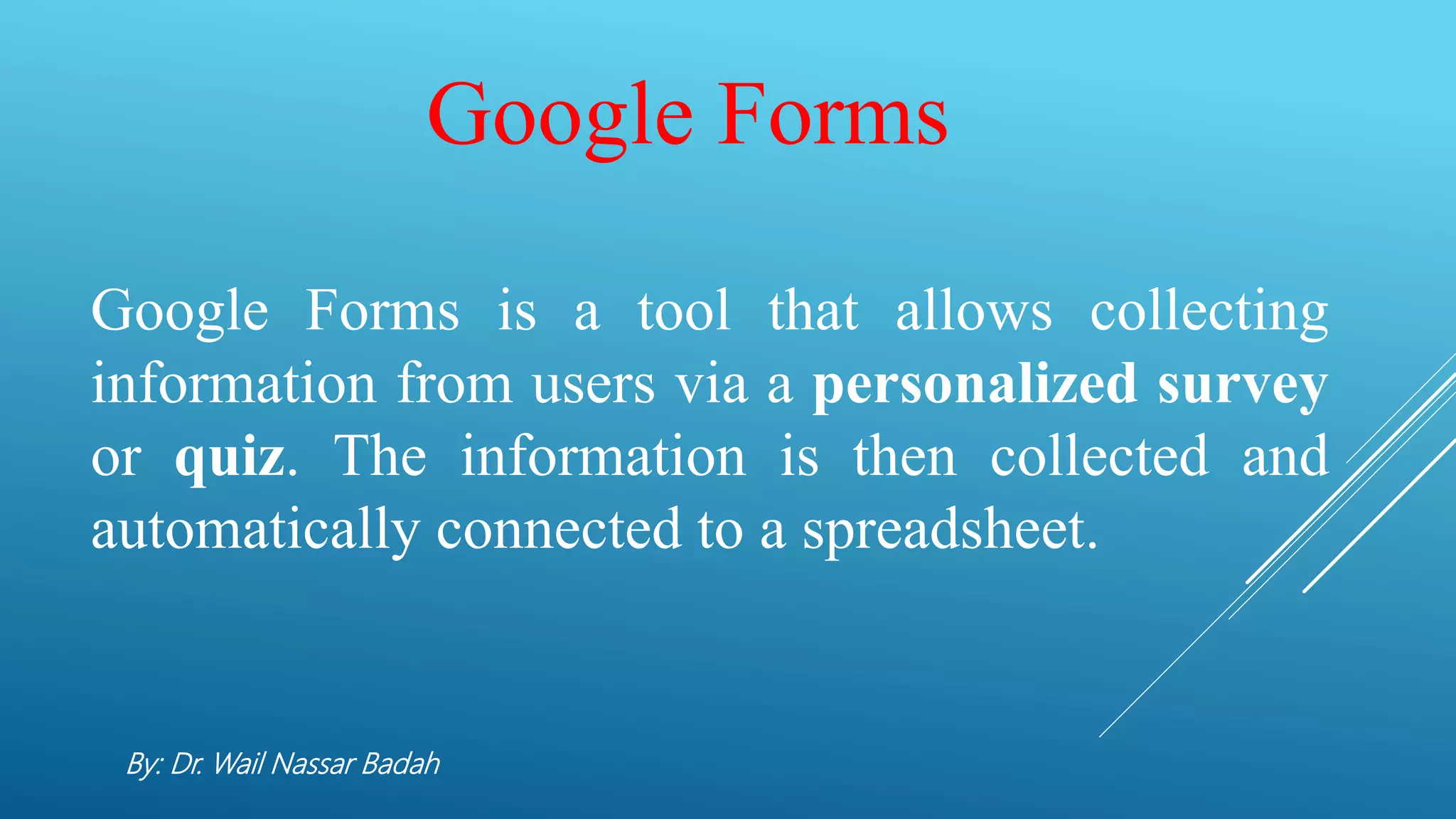 Google forms | PPT
