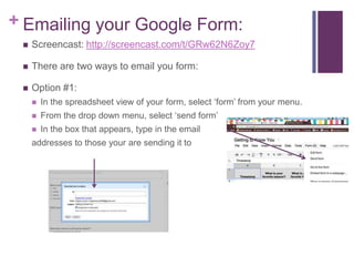 Google formspresentation | PPTX