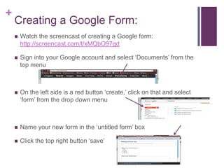 Google formspresentation | PPTX