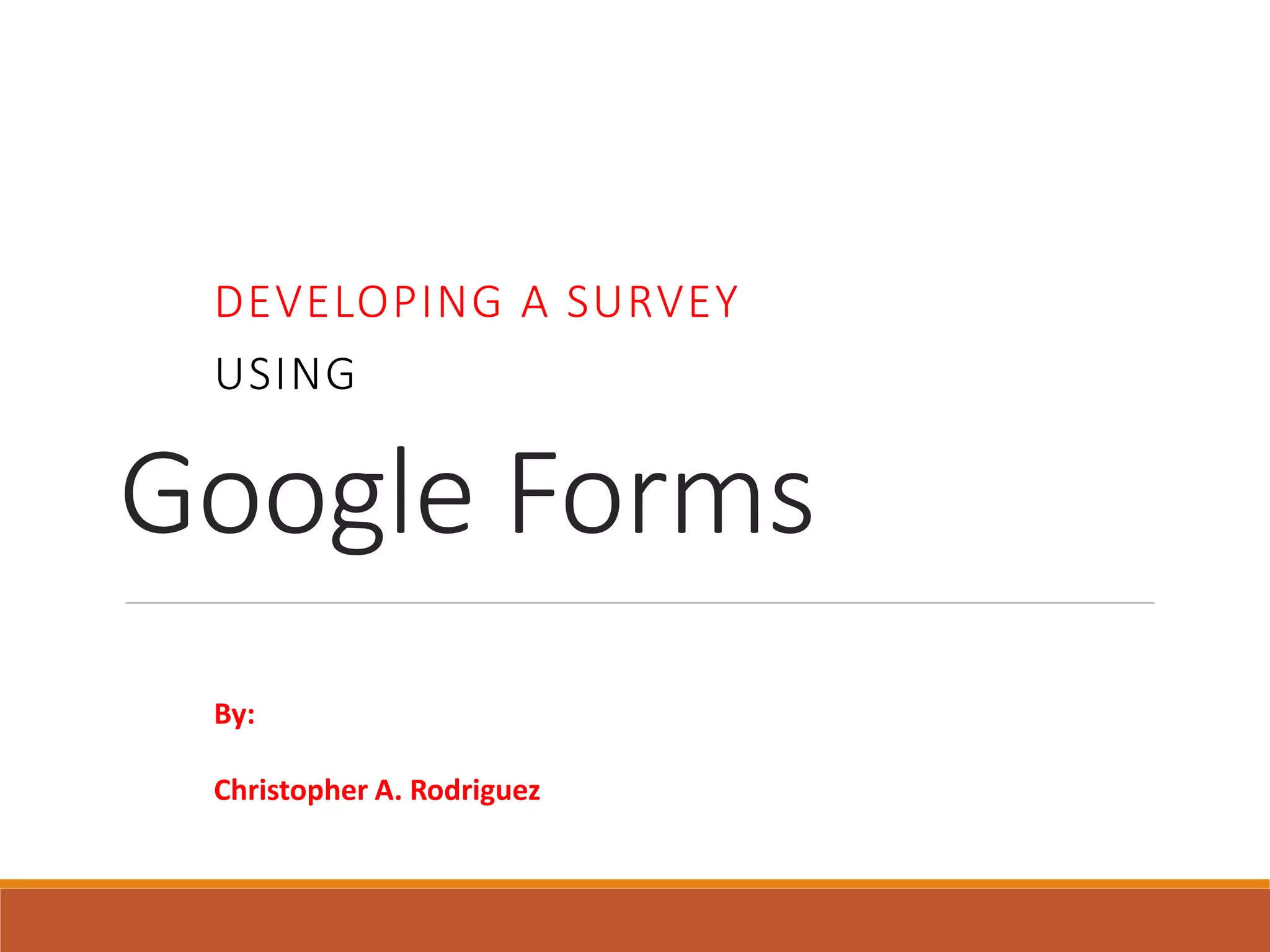 Google forms presentation | PPTX