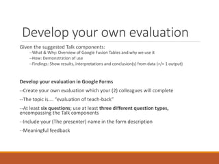 Google forms presentation | PPTX