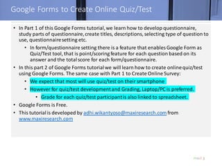 Google Forms Quiz Tutorial | PPT