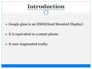 Google glasses | PPT