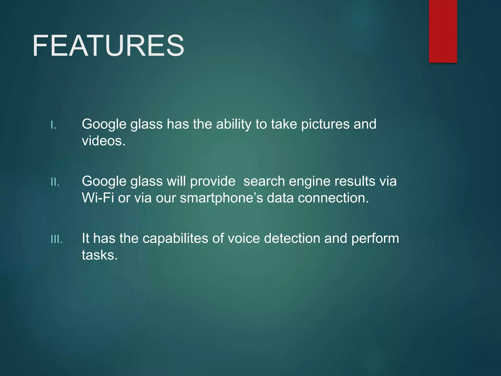 Google glasses | PPTX