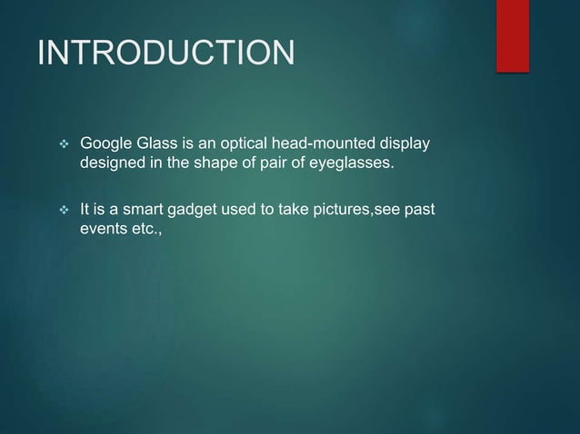 Google glasses | PPTX