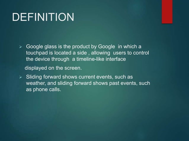 Google glasses | PPTX