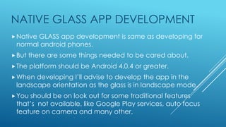 Google Glass in a Programmer's View | PPTX