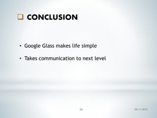 Google glass ppt | PDF