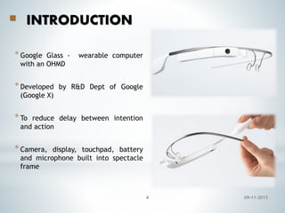 Google glass ppt | PDF