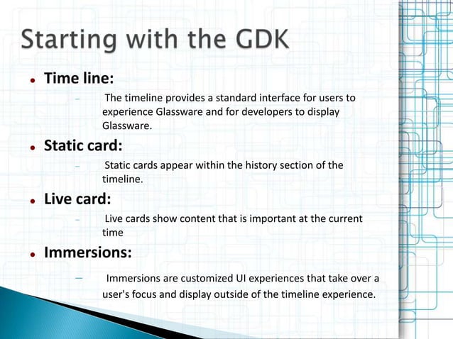 Introduction to google glass and GDK | PPT