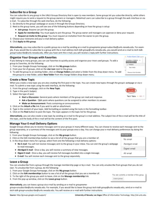 Google groups quick reference guide | PDF | Social Networking | Internet