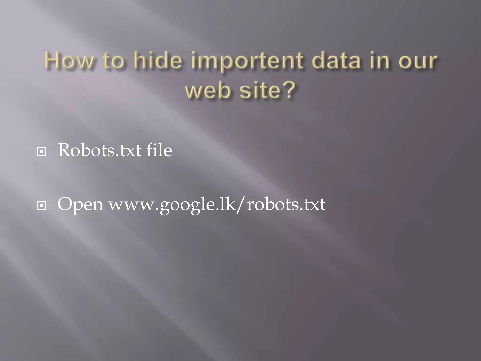 Google hacks himesh | PPT