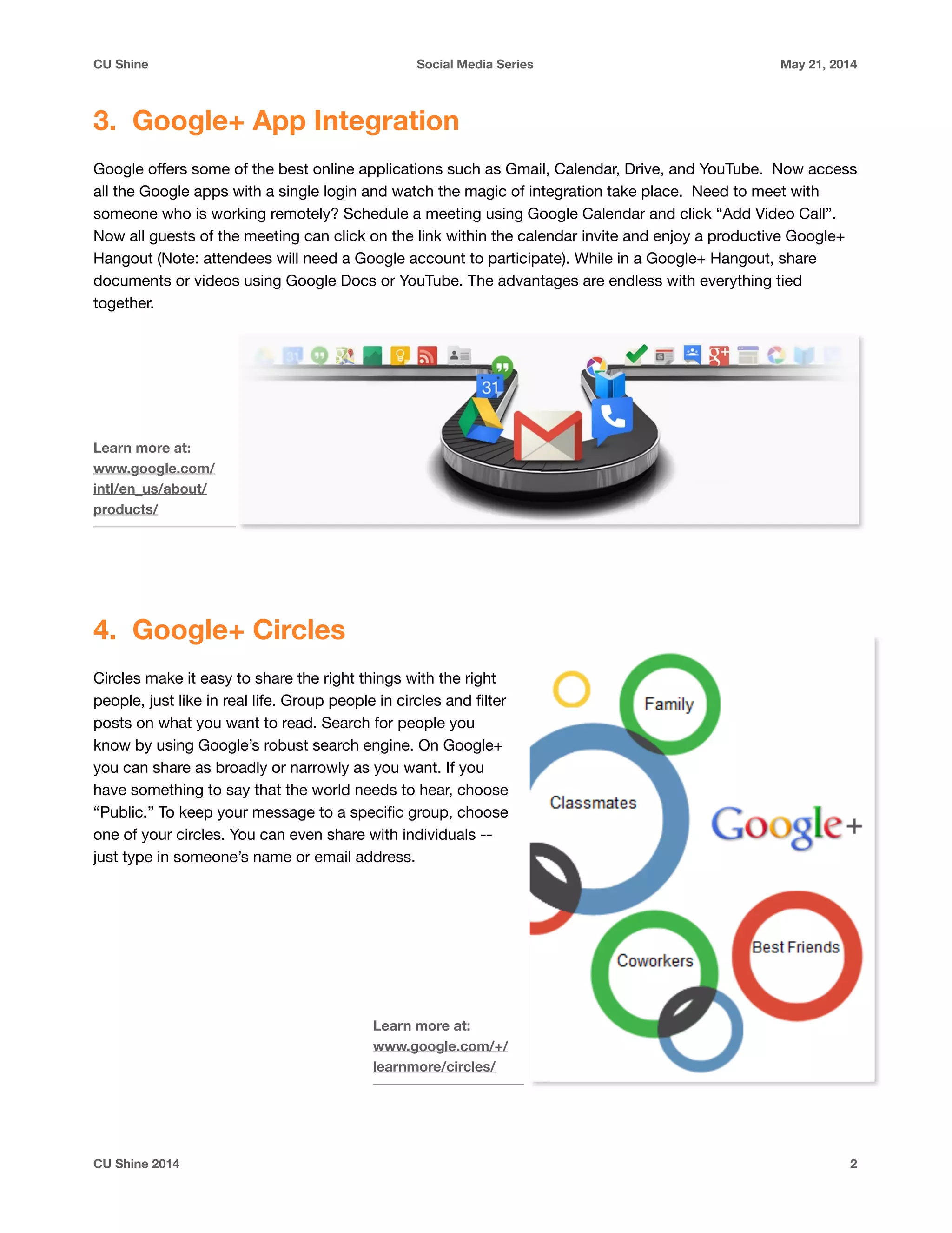 Best 5 Uses of Google+ | PDF | Social Networking | Internet