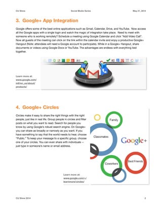 Best 5 Uses of Google+ | PDF | Social Networking | Internet