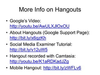 Google+ hangouts | PPT