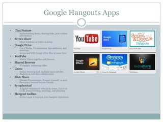 Google+ Hangouts | PPTX