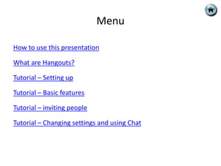 Google+ Hangouts Tutorial | PPTX