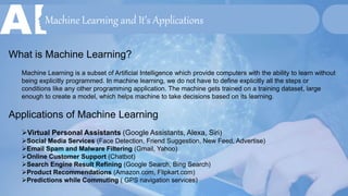 Overview of Artificial Intelligence & Machine Learning | PPT