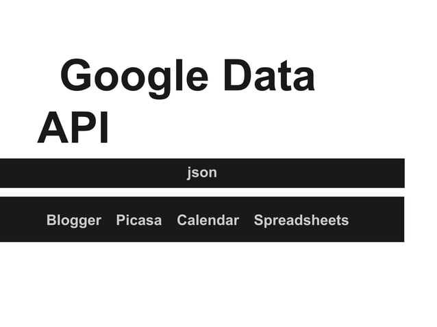 Google json | PPT