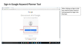 Google keyword planner tools guide | PPTX