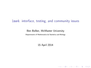 Google lme4 | PPT | Free Download