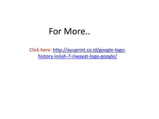 Google logo history | PPTX