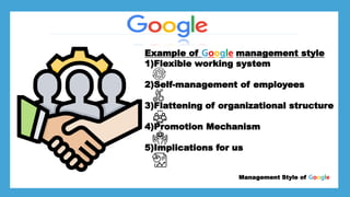 Google Management Ppt (group assignment).pptx | Search | Internet