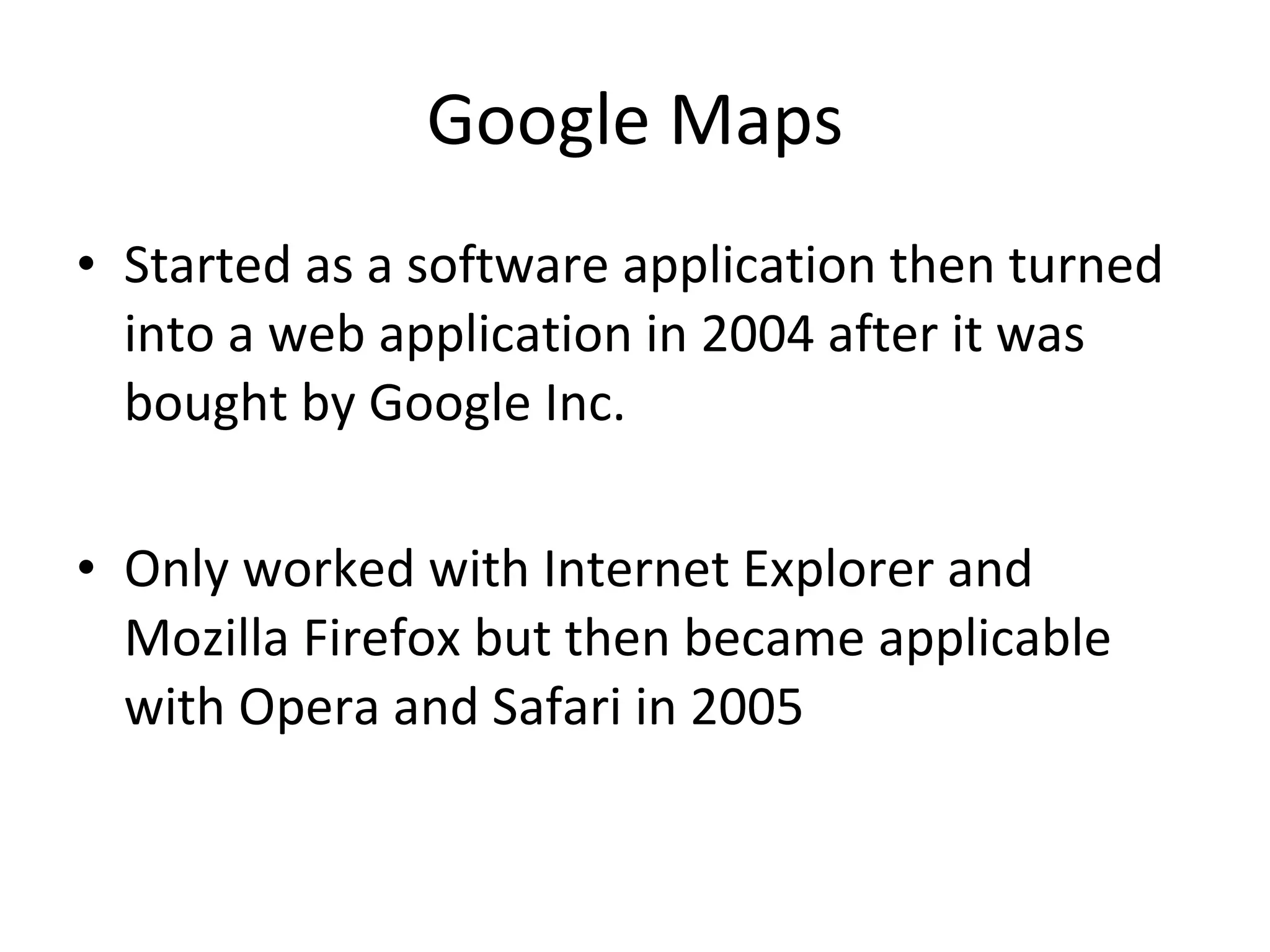 Google Maps | PPT | Internet | Computing
