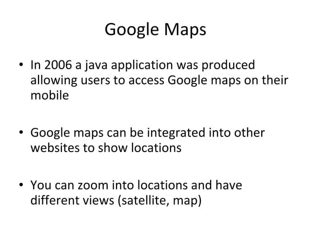 Google Maps | PPT