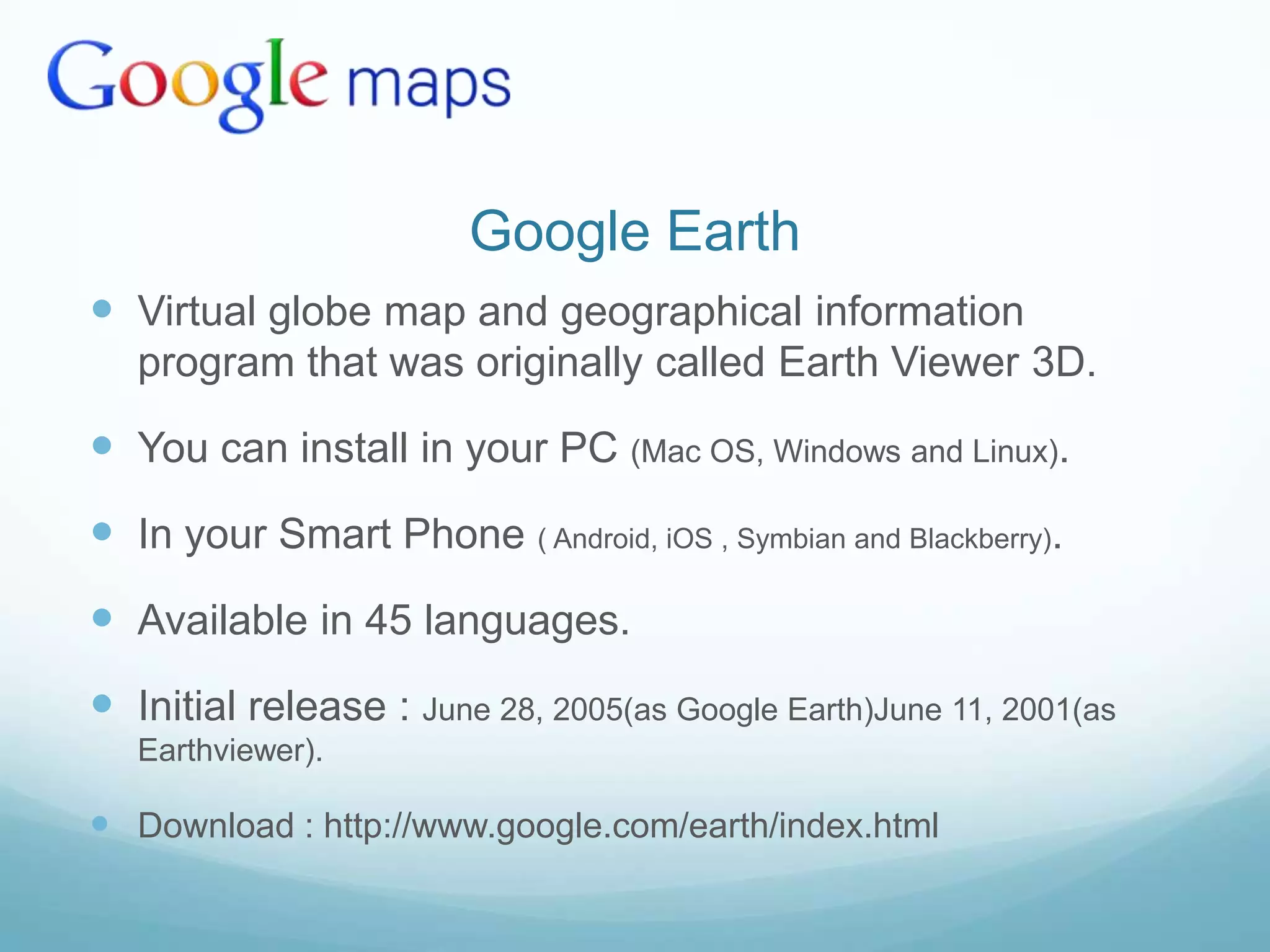 Google Maps Presentation (LIS101) | PPTX
