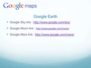 Google Maps Presentation (LIS101) | PPTX