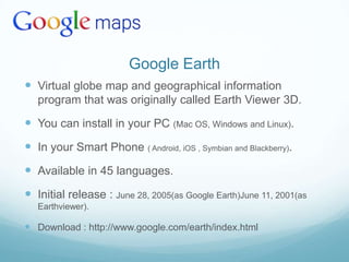 Google Maps Presentation (LIS101) | PPT