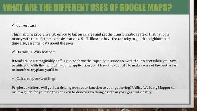 What are the Uses & Benefits of Google Maps? | PPTX | Internet for Beginners | Internet