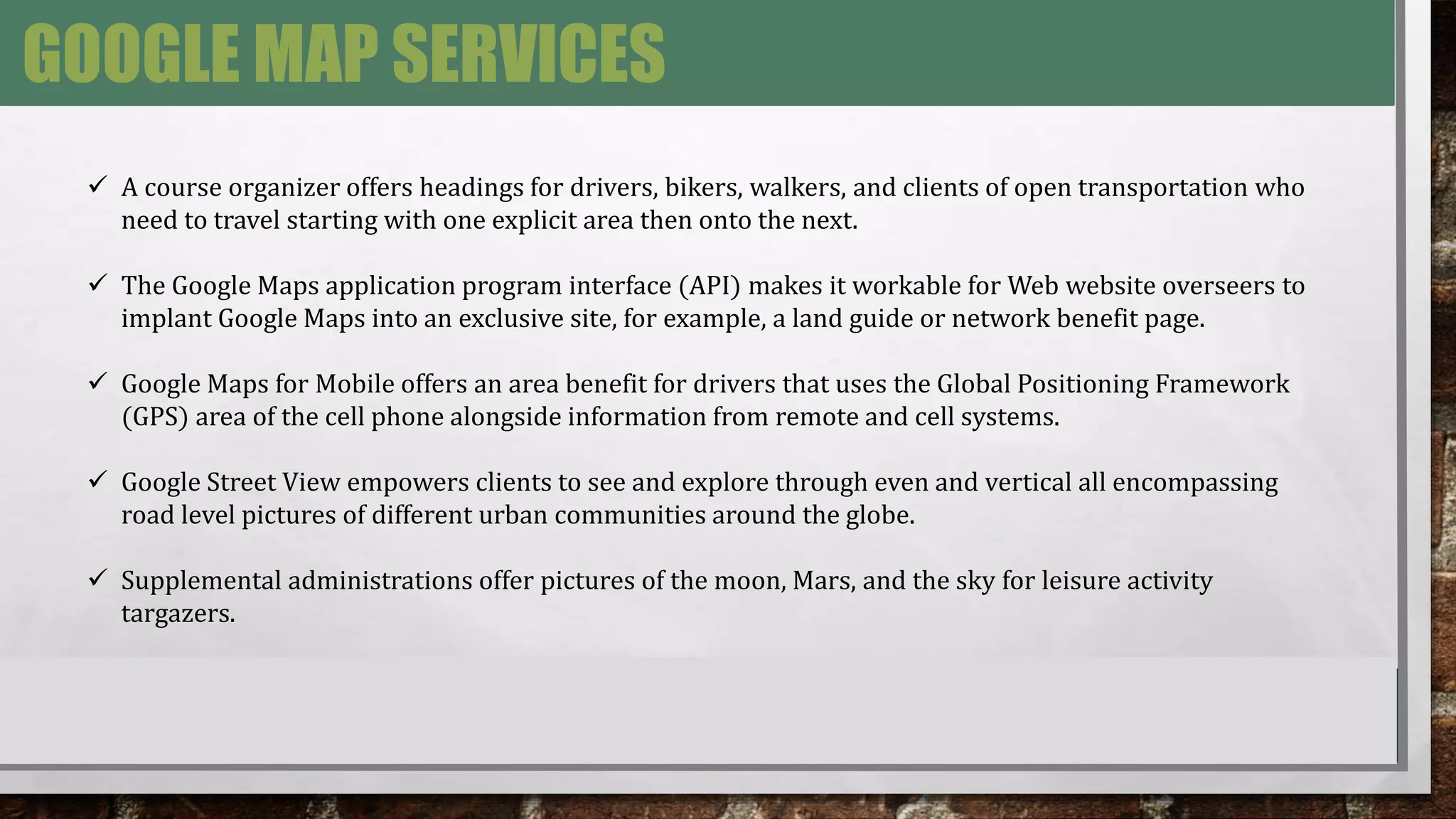 What are the Uses & Benefits of Google Maps? | PPT