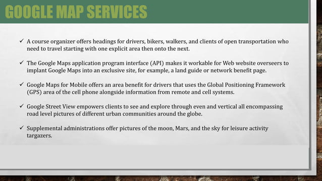 What are the Uses & Benefits of Google Maps? | PPT