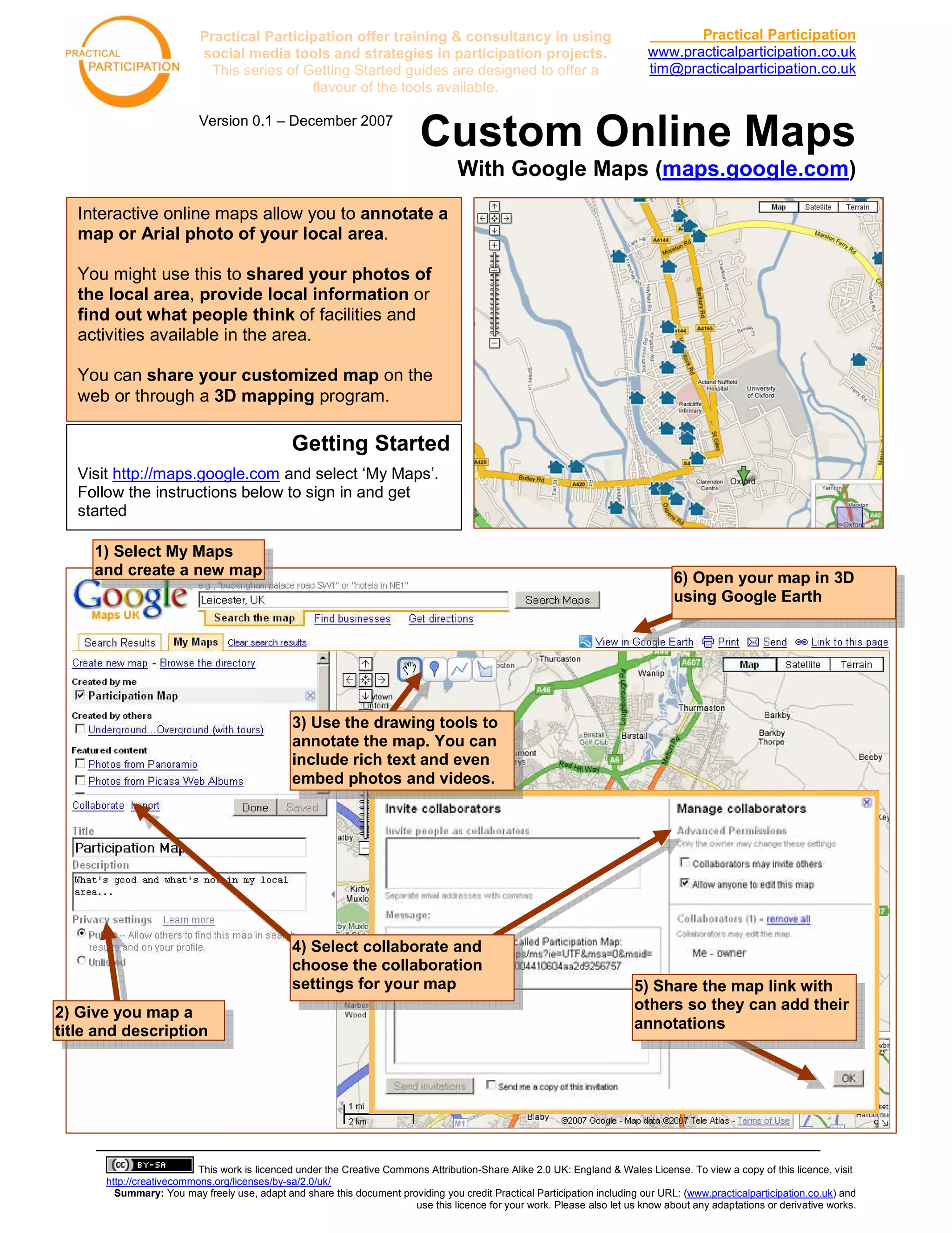 Googlemaps One Page Guide | PDF