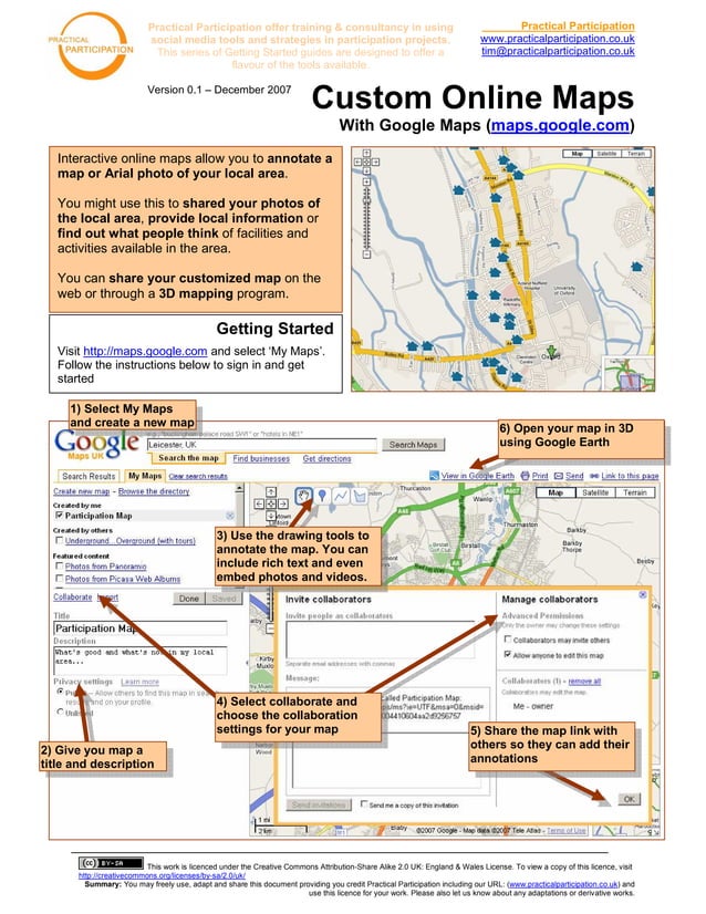 Googlemaps One Page Guide | PDF