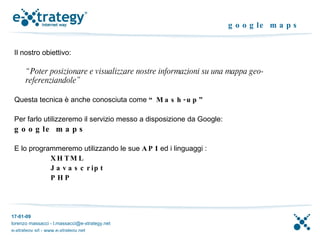 Programmare Google Maps con Javascript | PPT